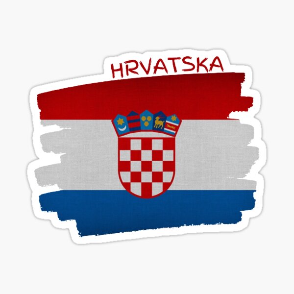"Hrvatska | Flag of Croatia" Sticker for Sale by LinguaPampa | Redbubble