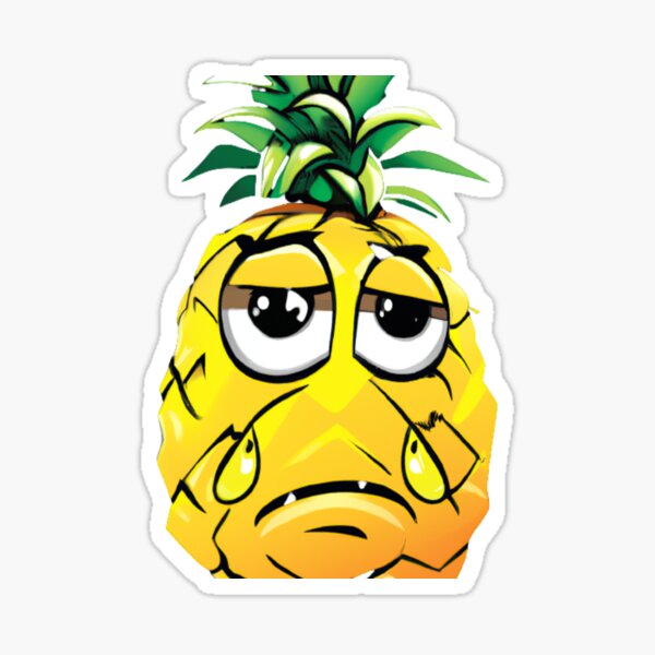 "Sad Pineapple" Sticker for Sale by willythedreamer | Redbubble