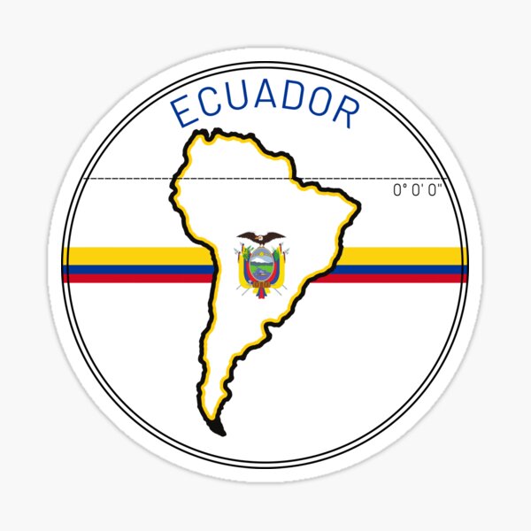 "Ecuador, equatorial line elegant design" Sticker for Sale by esmivida ...