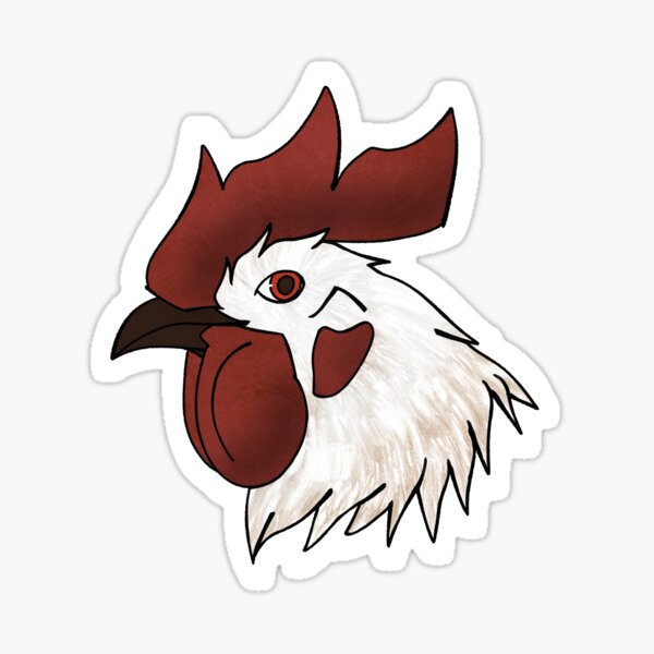 "White Chicken head" Sticker for Sale by BitterCritter12 | Redbubble