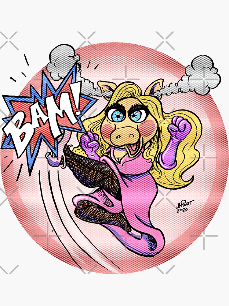 "Miss Puppet Character Piggy Awesome Movie Fans" Sticker for Sale by ...