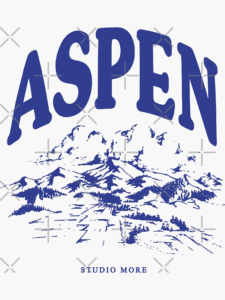"Aspen" Sticker for Sale by STUDIO MORE Los Angeles | Redbubble