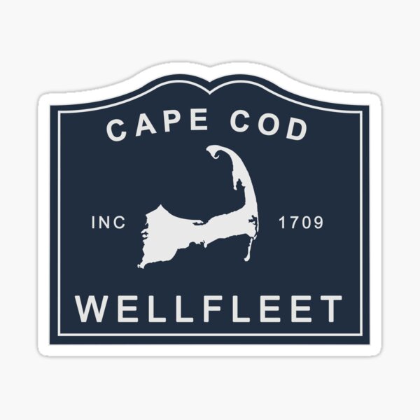 "Cape Cod Wellfleet inc 1709" Sticker for Sale by surf110 | Redbubble
