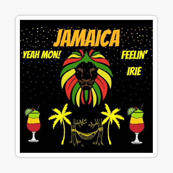 "Jamaica - Feelin' Irie" Sticker for Sale by Knoosh68 | Redbubble