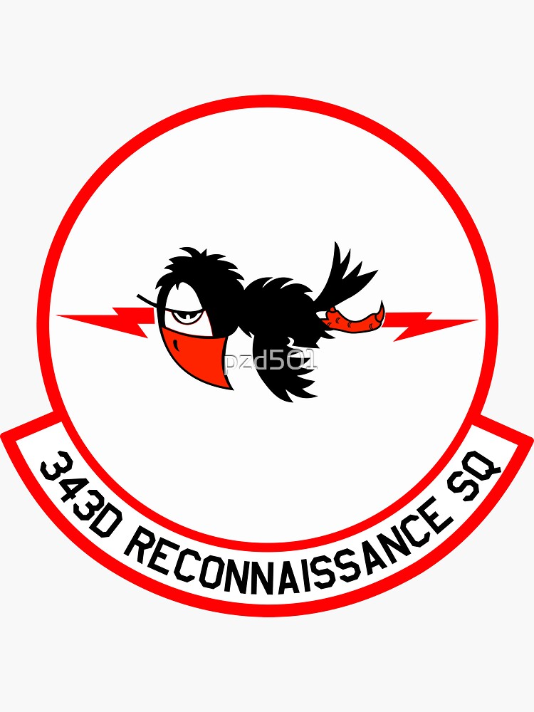 "USAF - 343rd Reconnaissance Squadron - Clean Style" Sticker for Sale ...