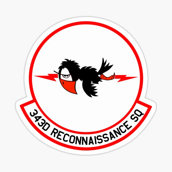 "USAF - 343rd Reconnaissance Squadron - Clean Style" Sticker for Sale ...