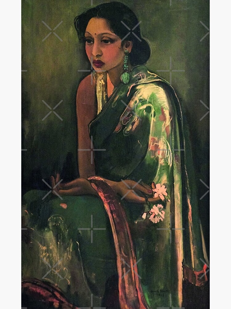 Green dress Sumair - Amrita Sher-Gil Premium Matte Vertical Poster sold ...
