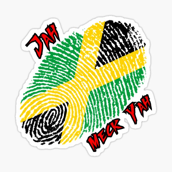 "Jah Mek Yah Jamaican Finger Print Design" Sticker for Sale by Be ...
