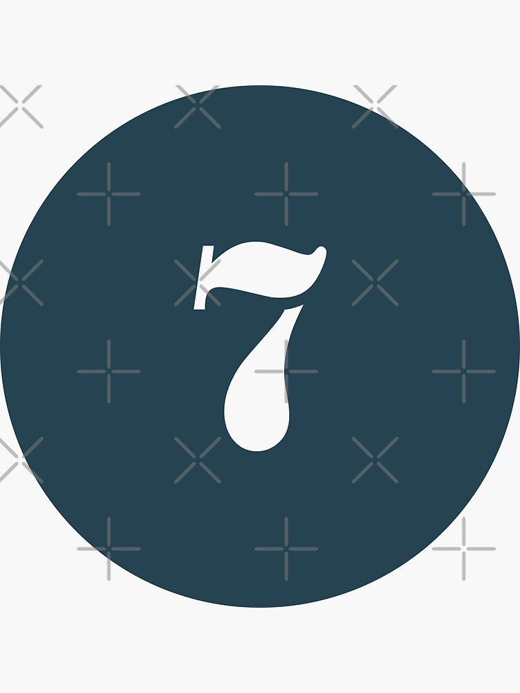 "Number Seven (7) in Blue Circle" Sticker for Sale by SimpleModernSVG ...