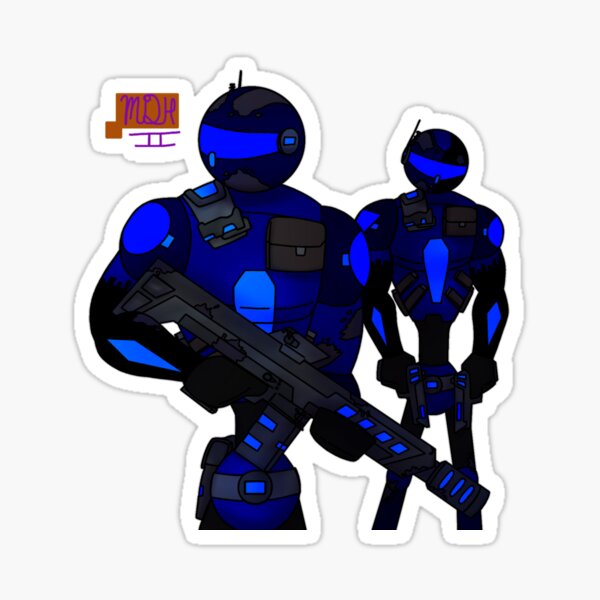 "Stick Wars Black Sleeve commandos (Blue)" Sticker for Sale by ...