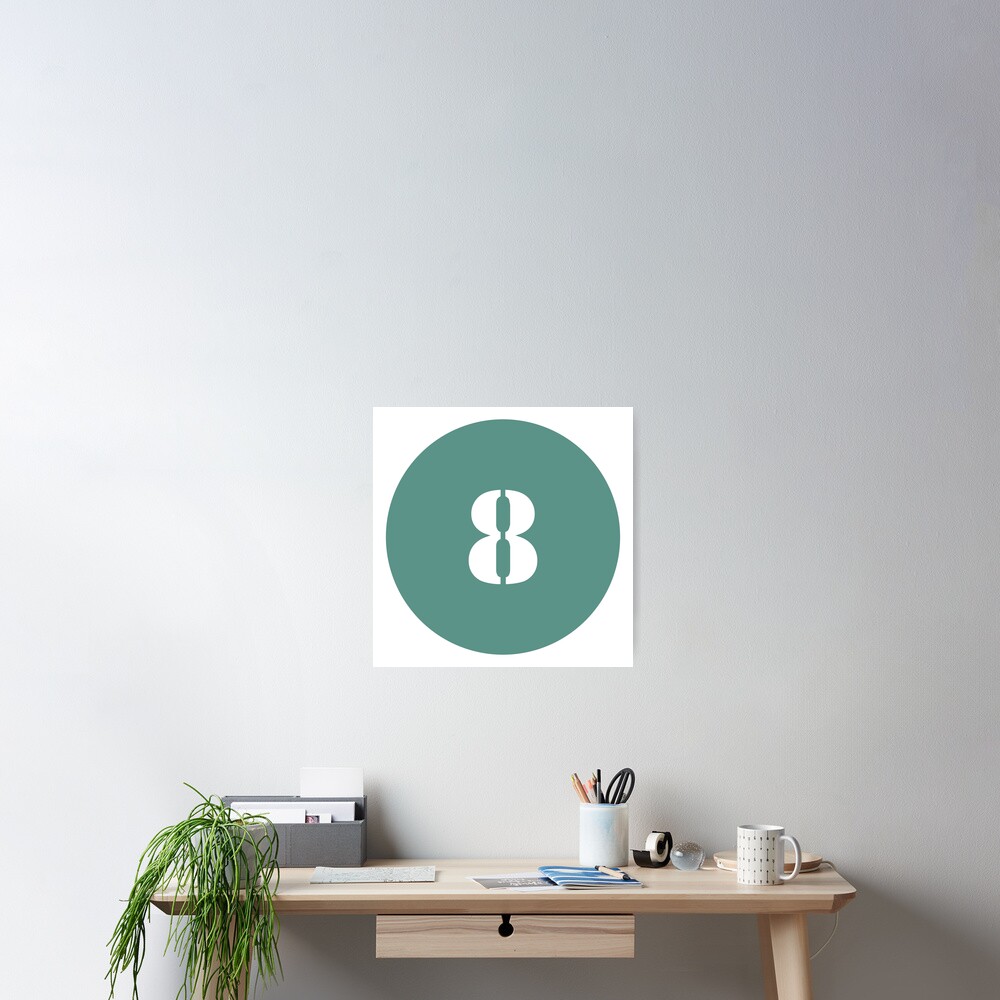 Póster «Número ocho (8) en círculo verde» de SimpleModernSVG | Redbubble