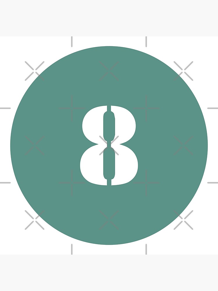 Póster «Número ocho (8) en círculo verde» de SimpleModernSVG | Redbubble