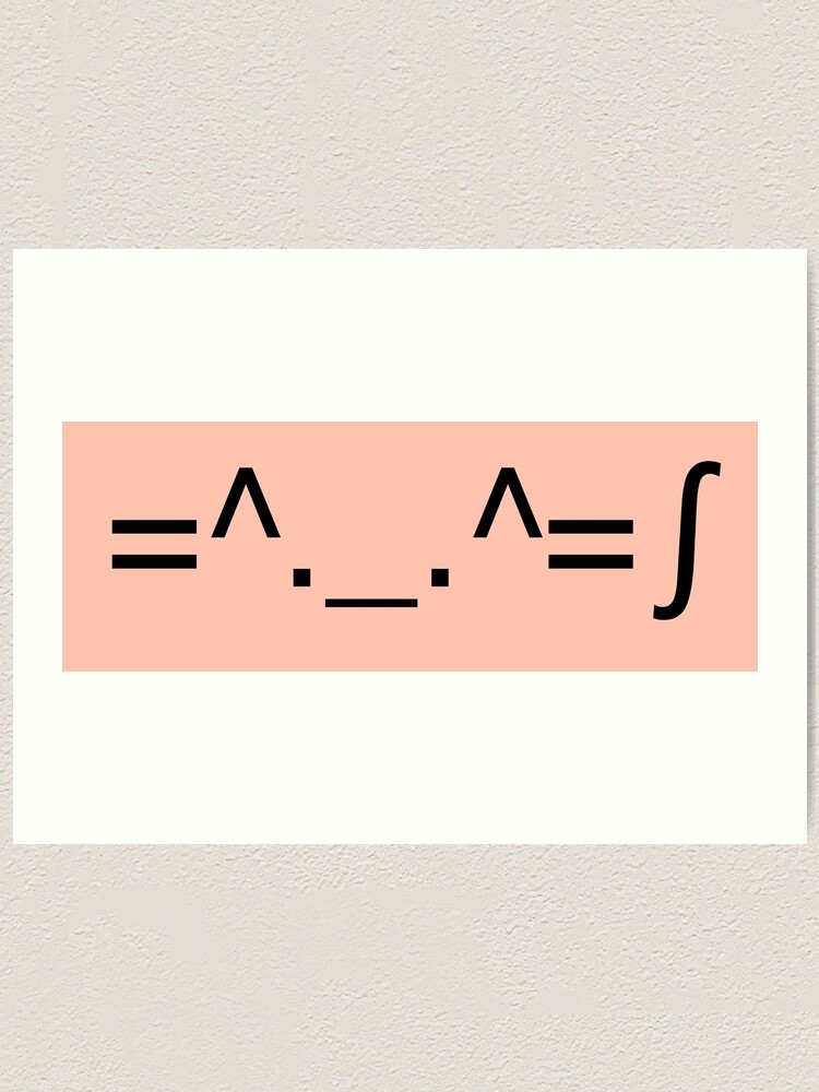 "Cat Emoji Text, Animal Emoticon, Cute Pet Meow Face Kaomoji, Minimal ...