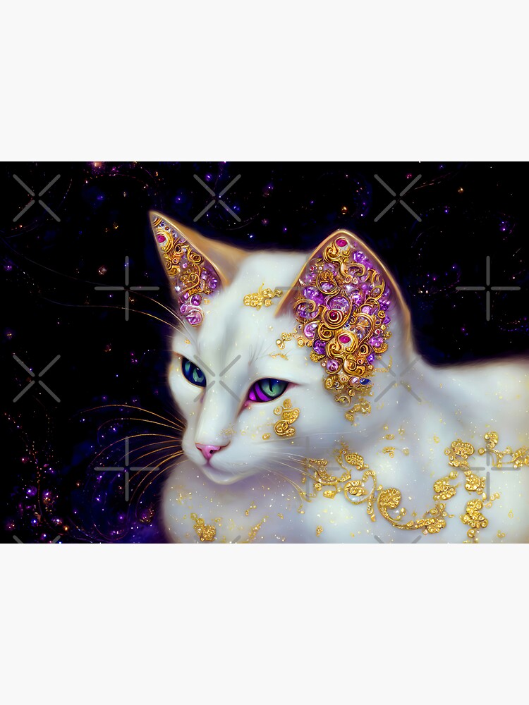 "Queen of the Cats" Sticker for Sale by fineart2017 | Redbubble