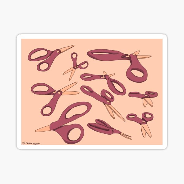 "Scissors" Sticker for Sale by PatchyLaCow | Redbubble