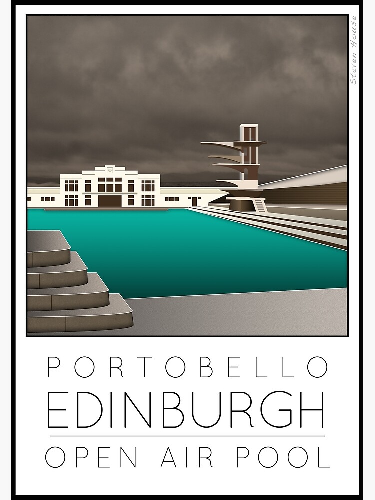 "Lido Poster Edinburgh Portobello" Photographic Print by stevenhouse ...