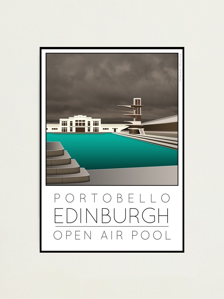 "Lido Poster Edinburgh Portobello" Photographic Print by stevenhouse ...