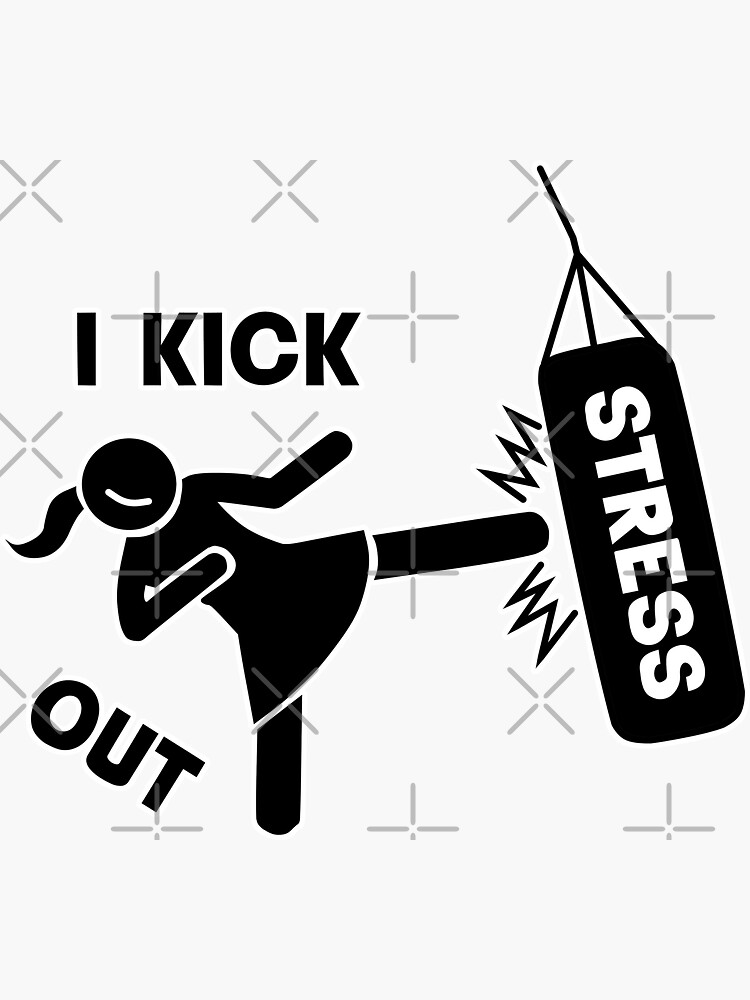 "Kick out stress shirt design" Sticker for Sale by zander25 | Redbubble