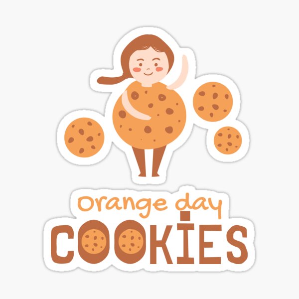"Orange Day Cookies" Sticker for Sale by Lucky4S | Redbubble