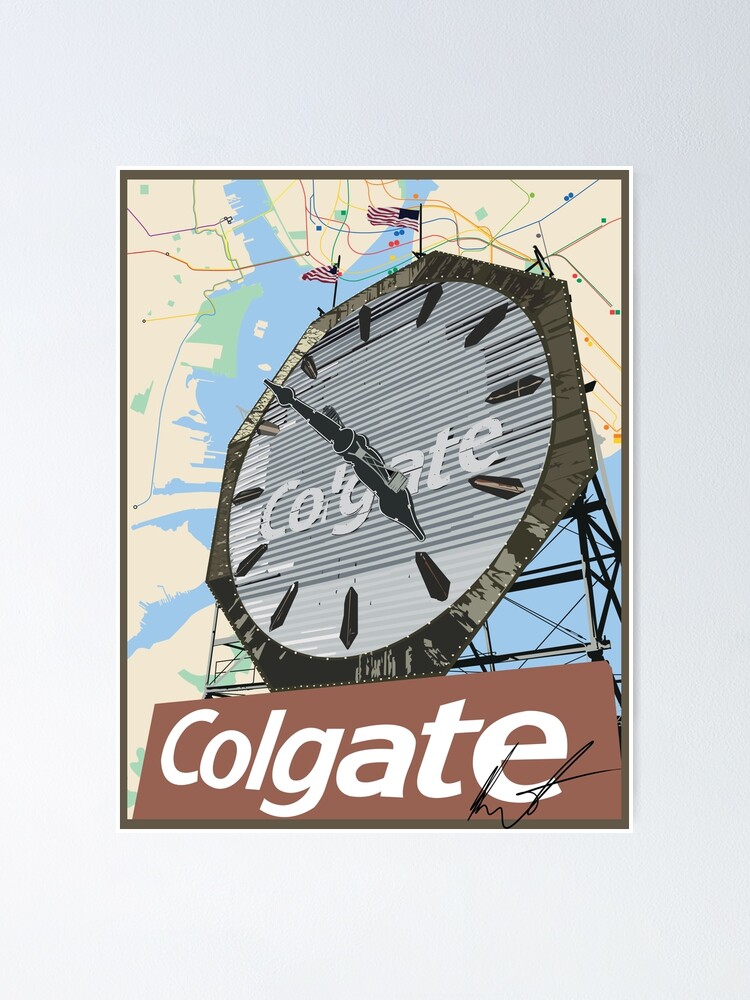 "Colgate Clock" Poster for Sale by dcheeart | Redbubble