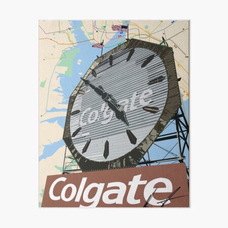 "Colgate Clock" Art Board Print for Sale by dcheeart | Redbubble
