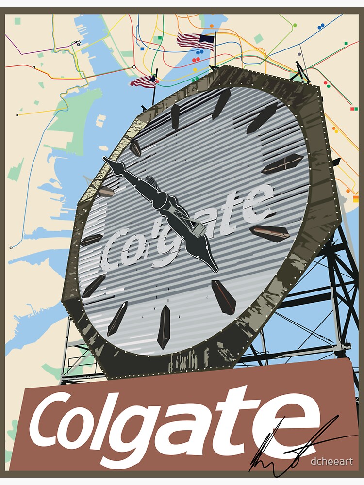 "Colgate Clock" Sticker for Sale by dcheeart | Redbubble