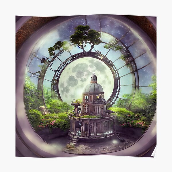 "Moon Mansion" Poster for Sale by fineart2017 | Redbubble