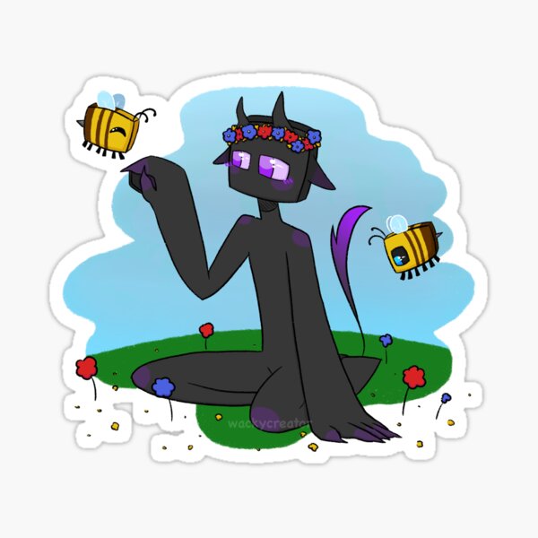 "Enderman with bees" Sticker for Sale by wackycreator | Redbubble