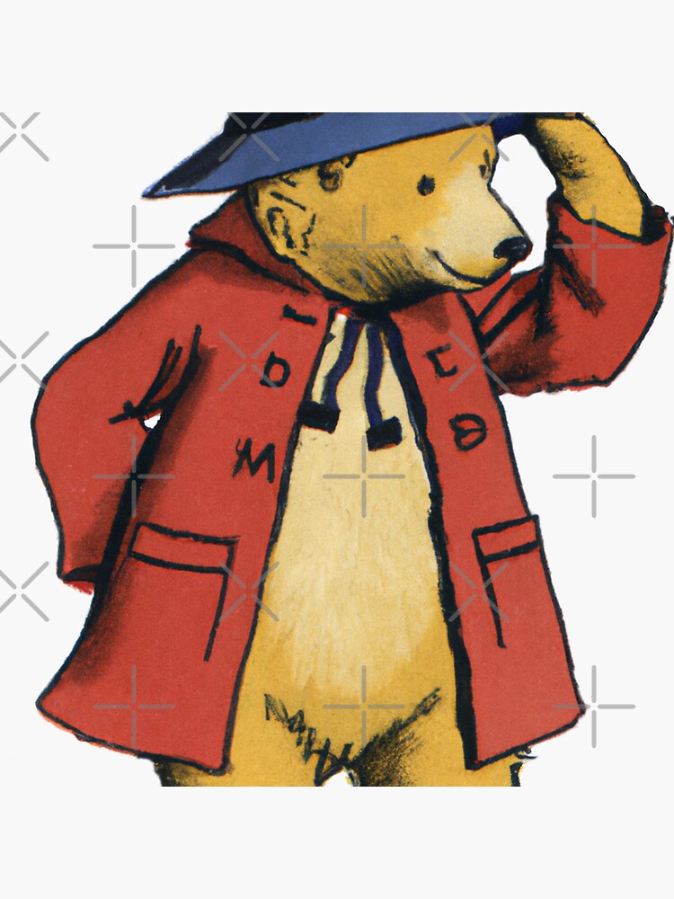 "Cartoonish Paddington Bear" Sticker for Sale by Brontox | Redbubble