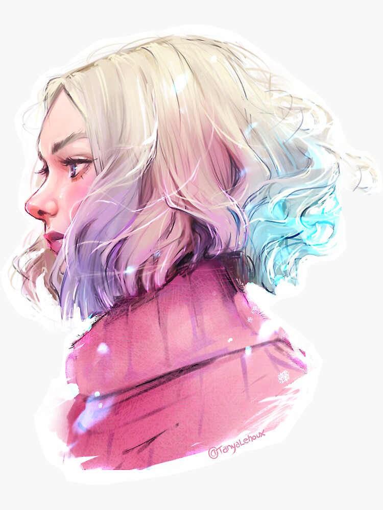 "Snowy Day Enid" Sticker for Sale by TanyaLehoux | Redbubble