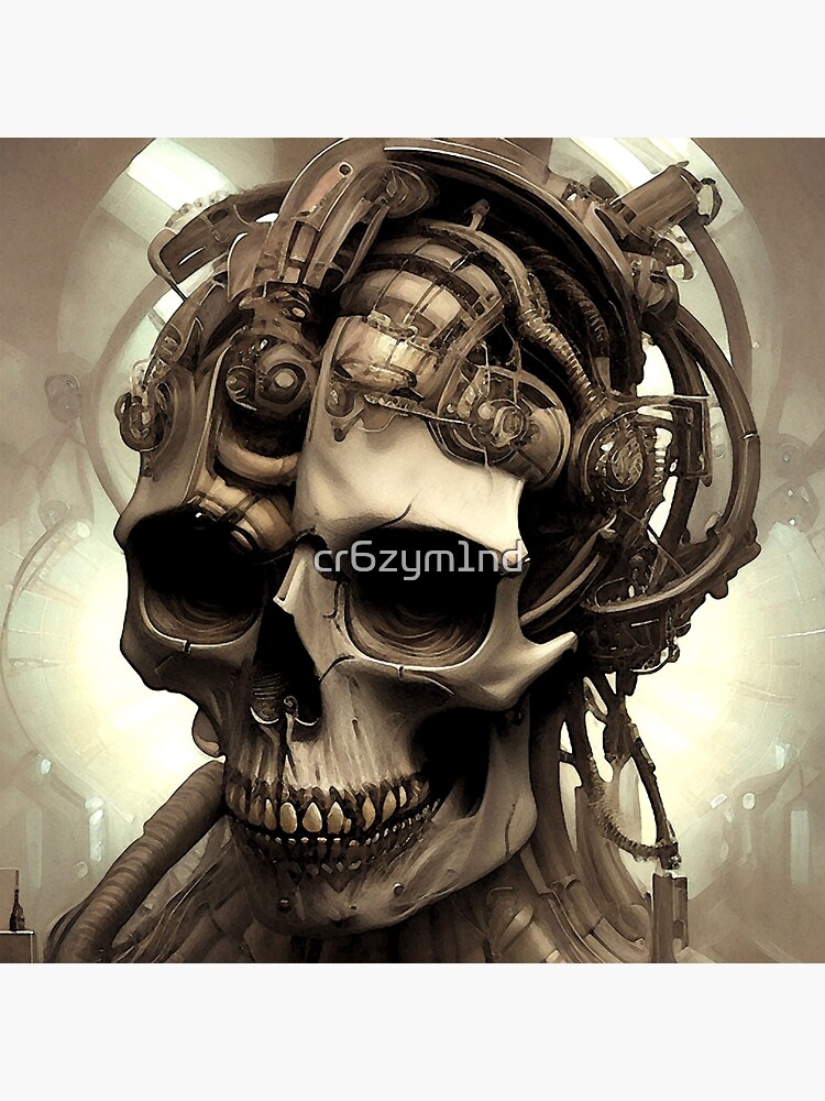 "Cyberpunk skull machine" Poster for Sale by cr6zym1nd | Redbubble