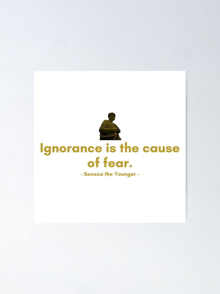 "Ignorance is the cause of fear | Quotes from Seneca | Motivational ...