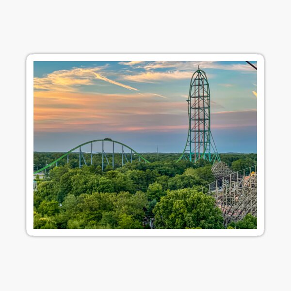 "Kingda Ka" Sticker for Sale by Crispcoasters | Redbubble