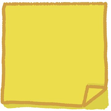 "Sticky Note — Yellow" Sticker for Sale by AugustDoodles | Redbubble