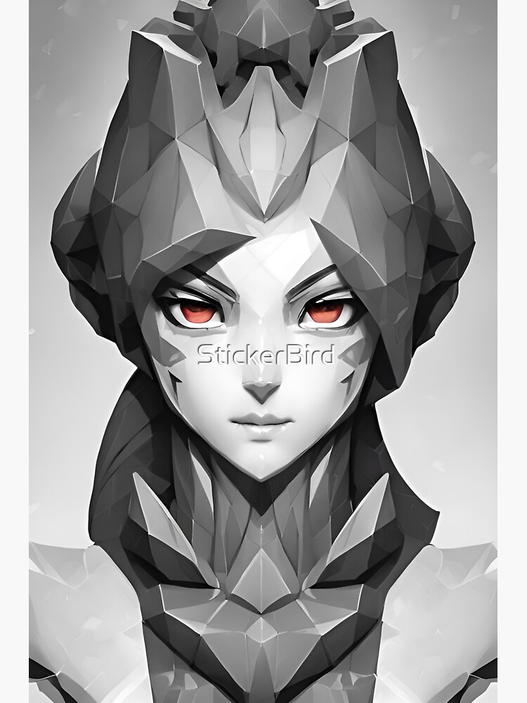 "Polygonal Anime Manga Art Design" Sticker for Sale by StickerBird ...
