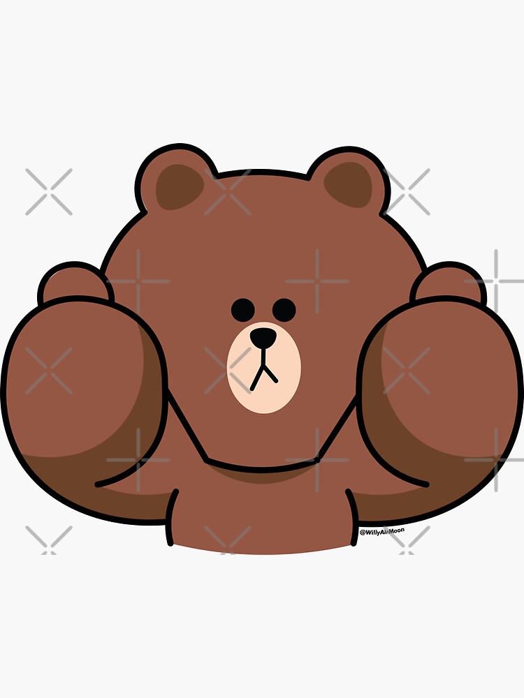 Line Stickers Bear LINE FRIENDS Nyagi Minini Sticker Set Pouch