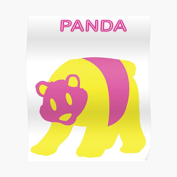 "Neon Panda Panda Shirt" Poster by Cornstar | Redbubble