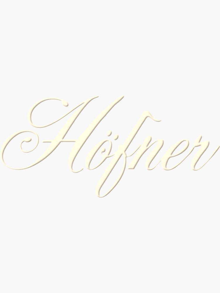 "Vintage Hofner Sticker" Sticker for Sale by saelihuyghem | Redbubble