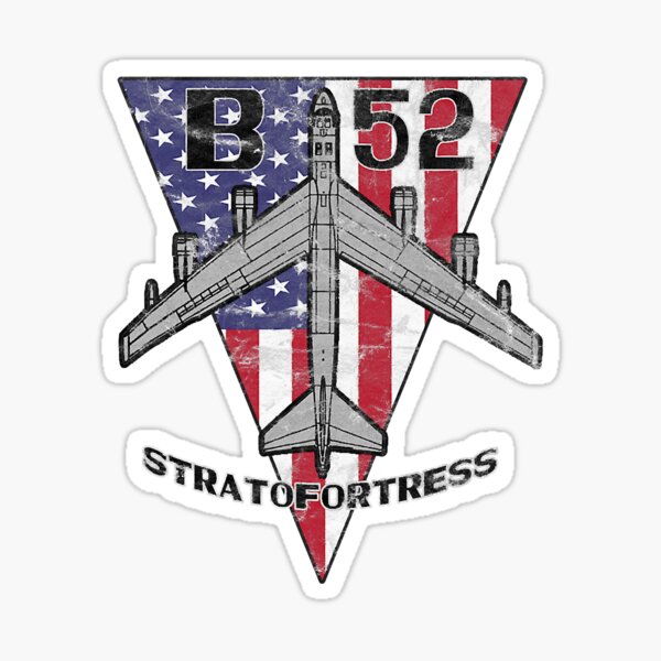 "B-52 Stratofortress Airplane Patriotic Airplane Vintage " Sticker for ...