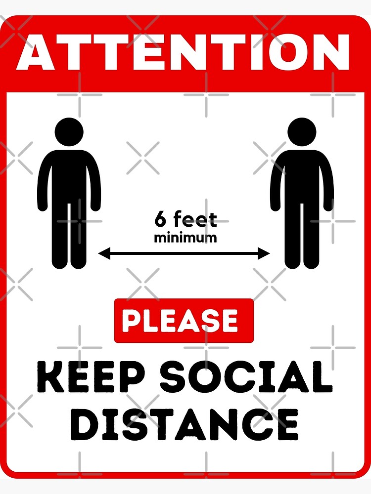 "Keep Social Distance Coronavirus Awareness Design Safety Caution ...