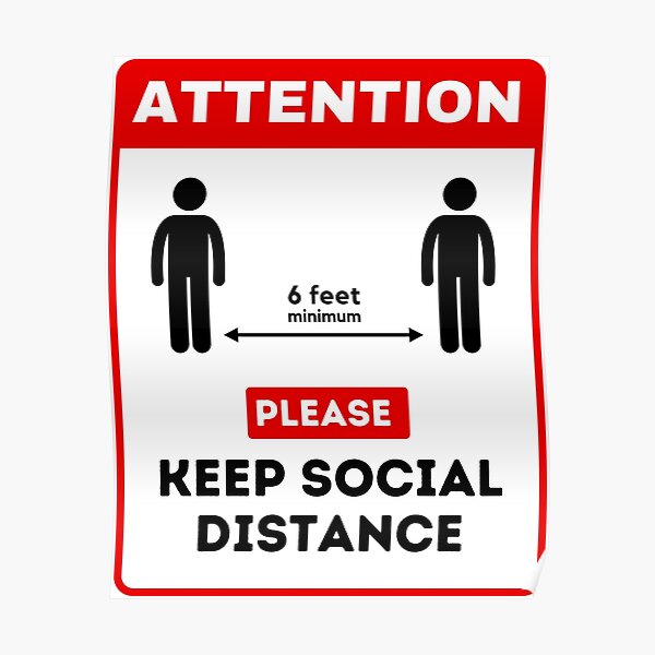 "Keep Social Distance Coronavirus Awareness Design Safety Caution ...