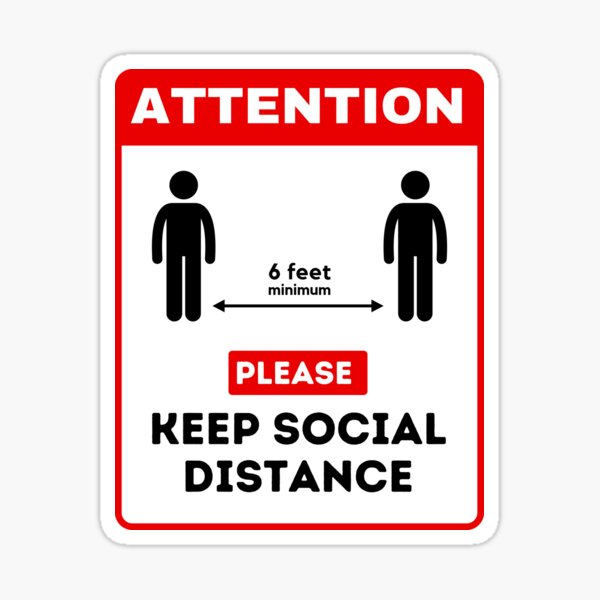 "Keep Social Distance Coronavirus Awareness Design Safety Caution ...