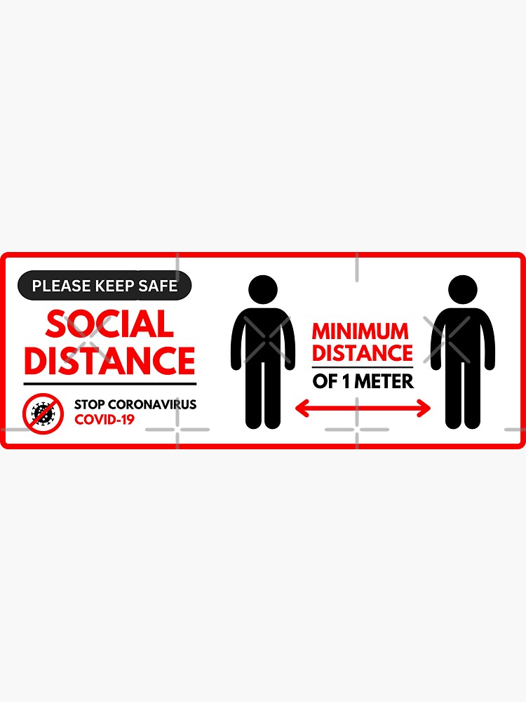 "Keep Social Distance Coronavirus Awareness Design Safety Caution ...