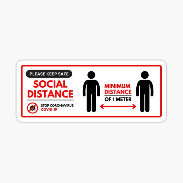 "Keep Social Distance Coronavirus Awareness Design Safety Caution ...