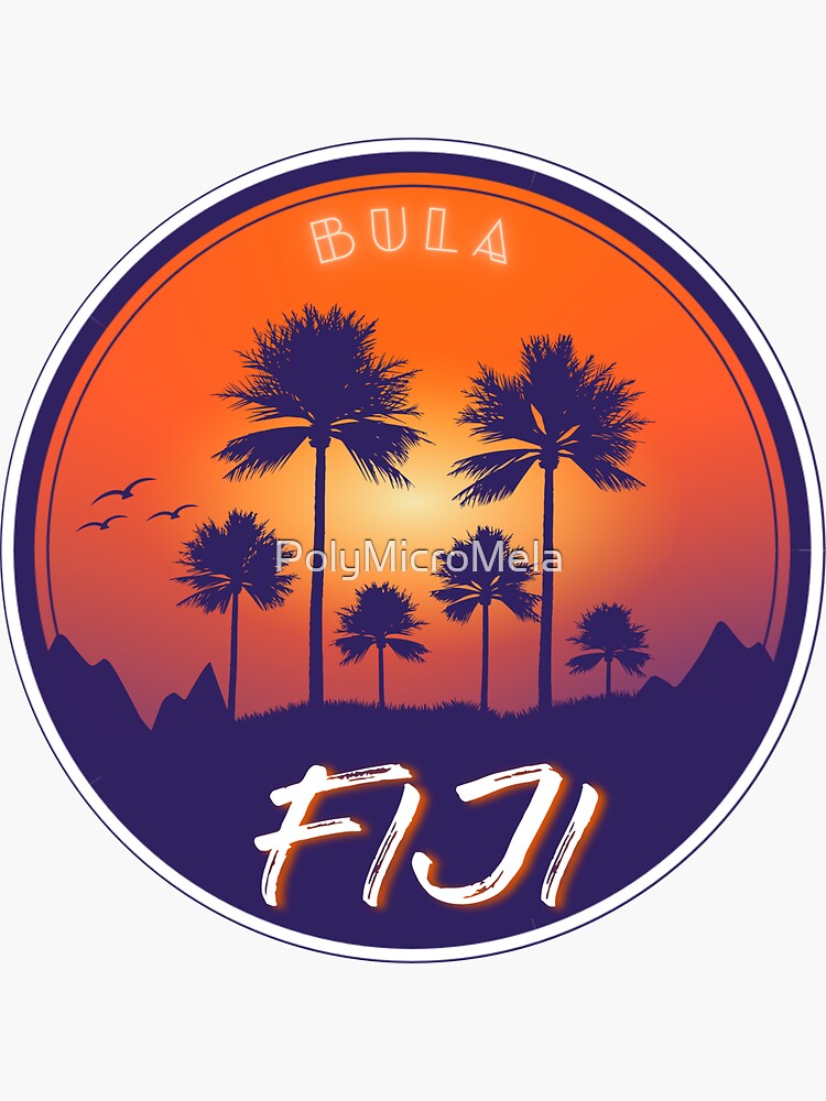 "Fiji" Sticker for Sale by PolyMicroMela | Redbubble