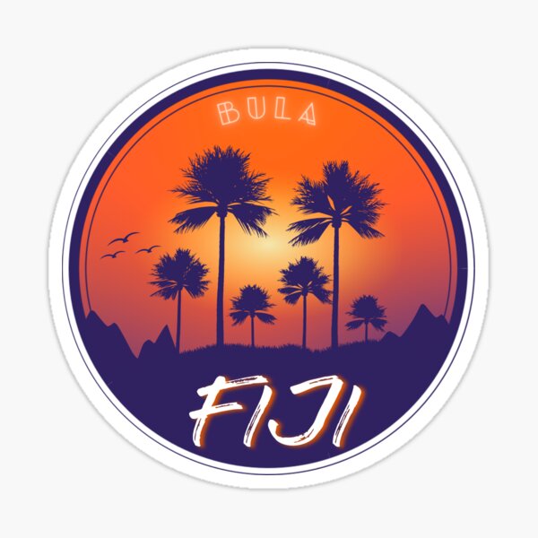 "Fiji" Sticker for Sale by PolyMicroMela | Redbubble