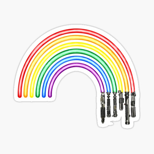 Lightsabers Pride Star Wars Gay Pride Rainbow Sticker For Sale By