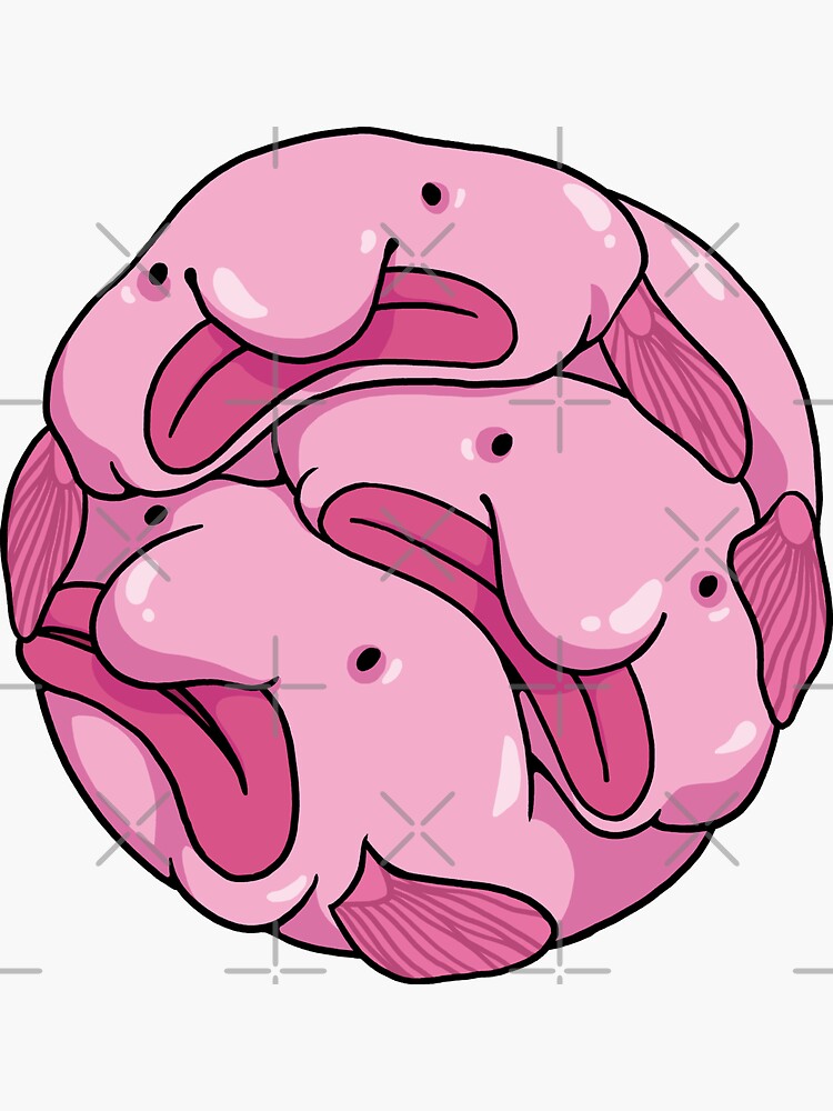 "A Blob of Blobfish" Sticker for Sale by Eve Kajander | Redbubble