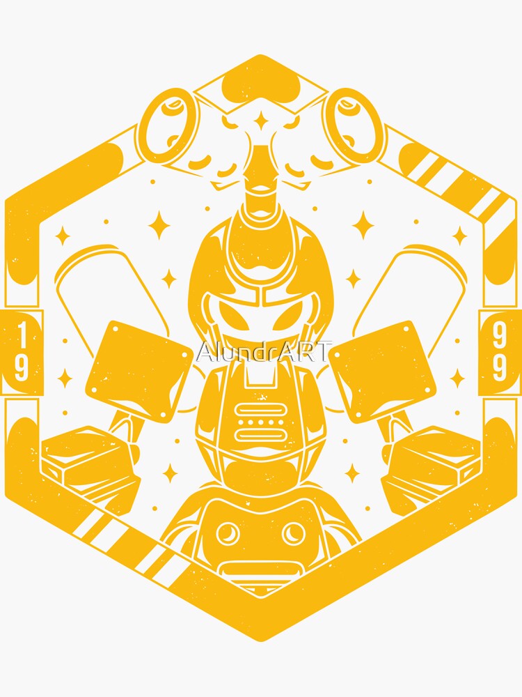 "Kabuto Type Robot" Sticker for Sale by AlundrART | Redbubble