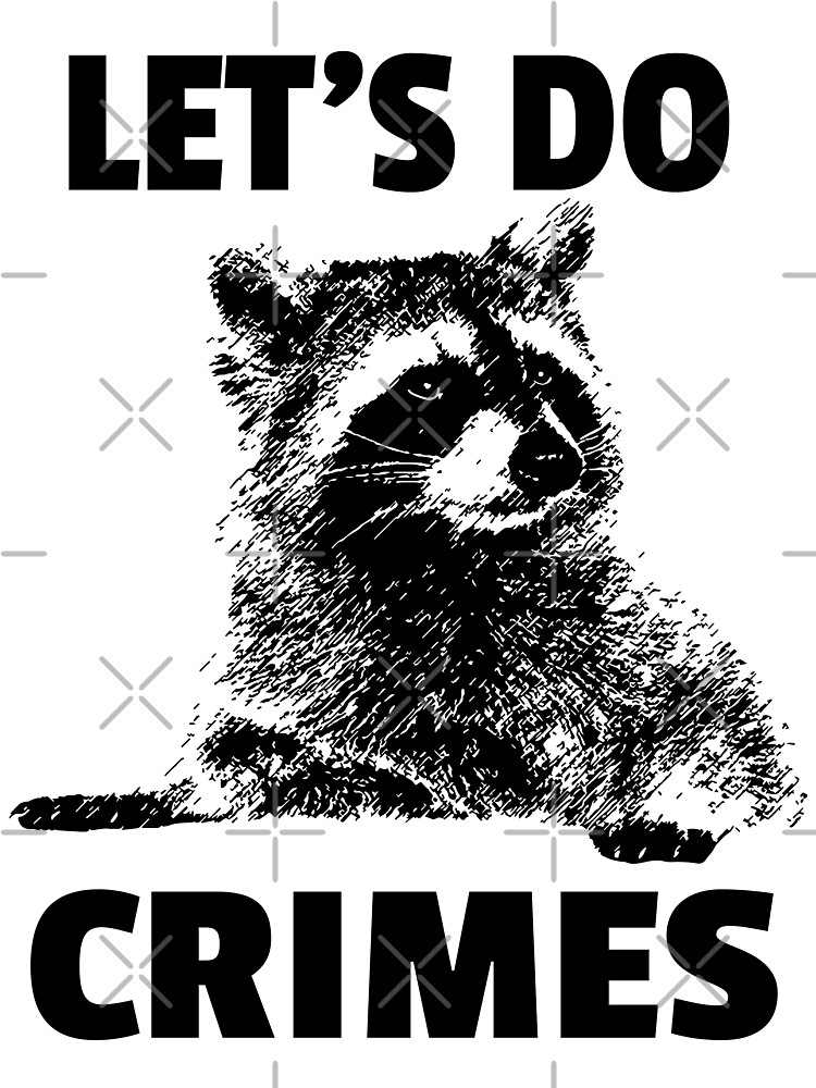 "Let's Do Crimes - funny raccoon Lover" Kids T-Shirt for Sale by Raiko ...